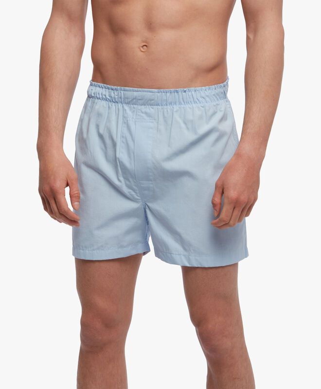 Cotton Boxer Shorts in Light blue for Men | Brooks Brothers® UK
