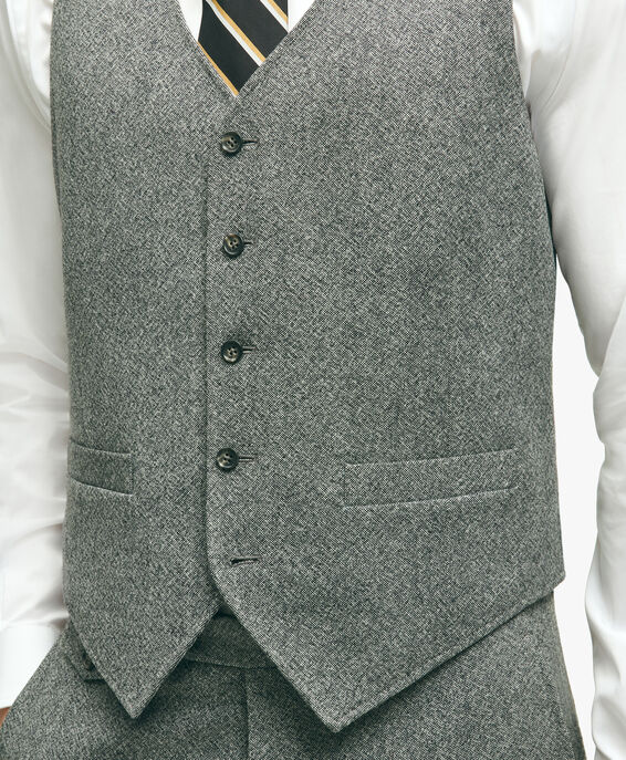 Medium Grey Wool Vest in Light Grey | Brooks Brothers® EU